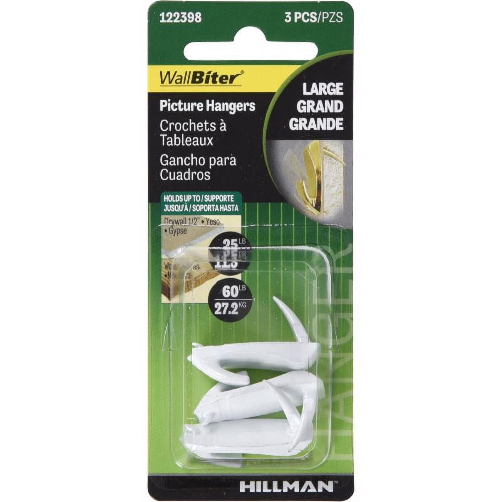 Hillman Anchor Wire 25 Lb. Capacity Wallbiter Picture Hanger (3 Count ...