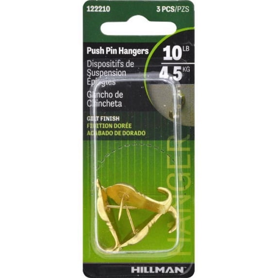 Hillman Anchor Wire Gilt Colonial Decorative Push Pin Hanger (3 Count ...