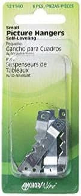 Hillman AnchorWire Silver Steel Self-Leveling Hanger Small 6 pk 1 lb ...