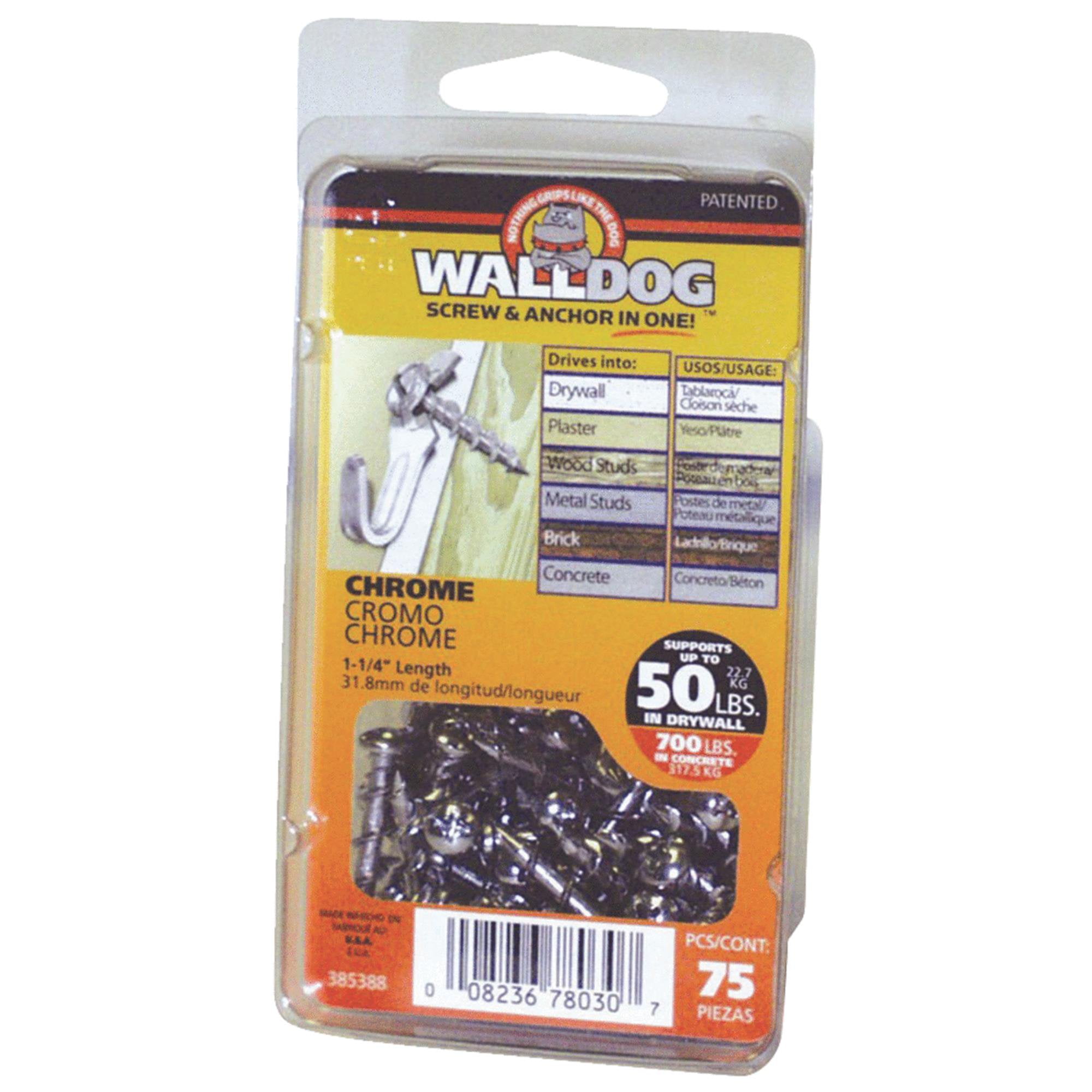 Hillman Borefast 1-1/2 In. White Anchor & Screw in One (75-Count ...