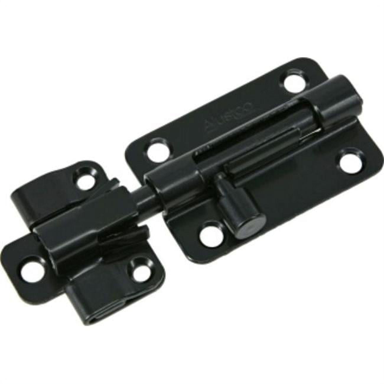 Hillman Builders Hardware 854478 3 in. Ajustlock Barrel Bolt, Black ...