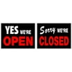 Hillman Group 848653 6 x 12 in. Plastic Two-Sided Open & Closed Sign ...