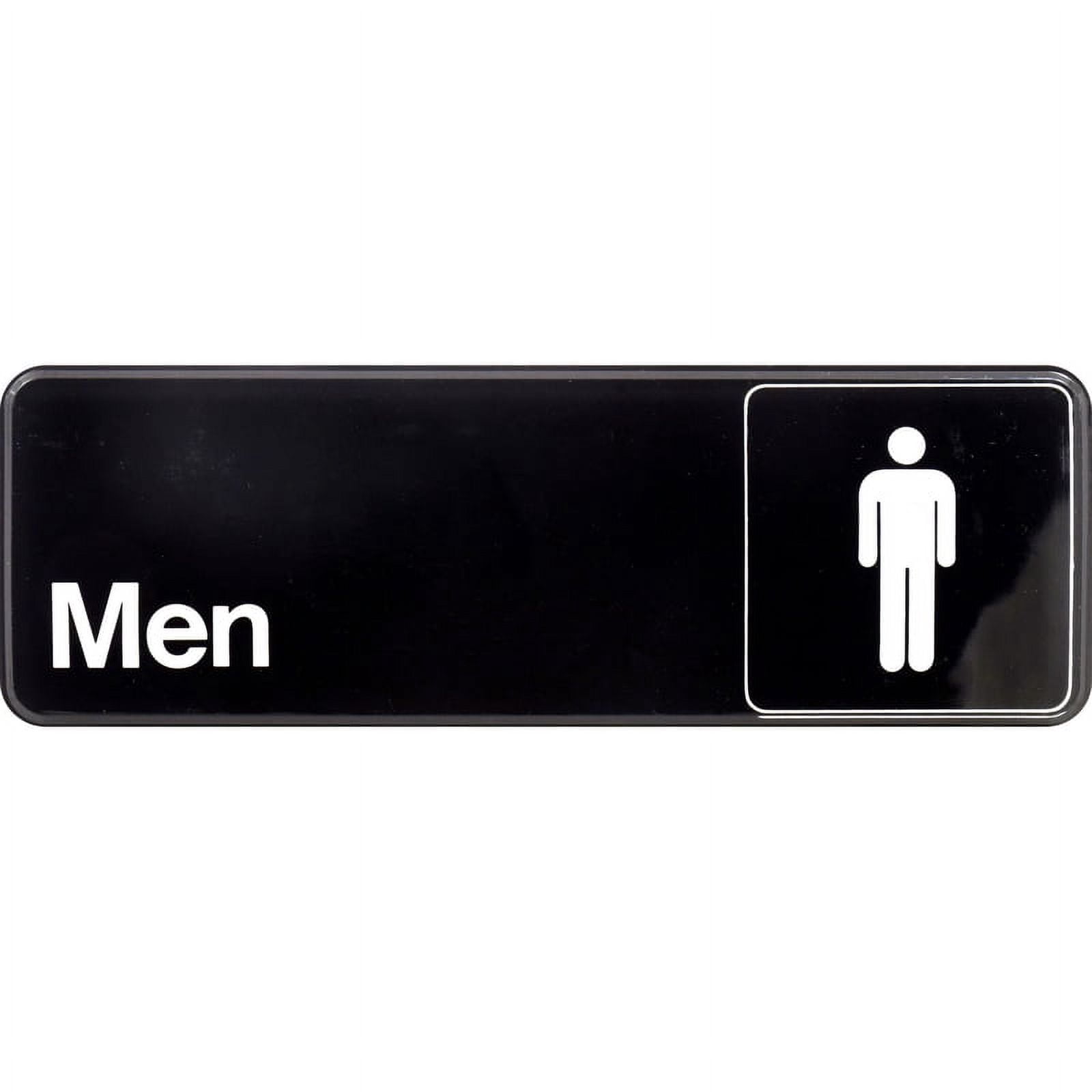 Hillman English Black Restroom Sign 3 in. H X 9 in. W - Walmart.com