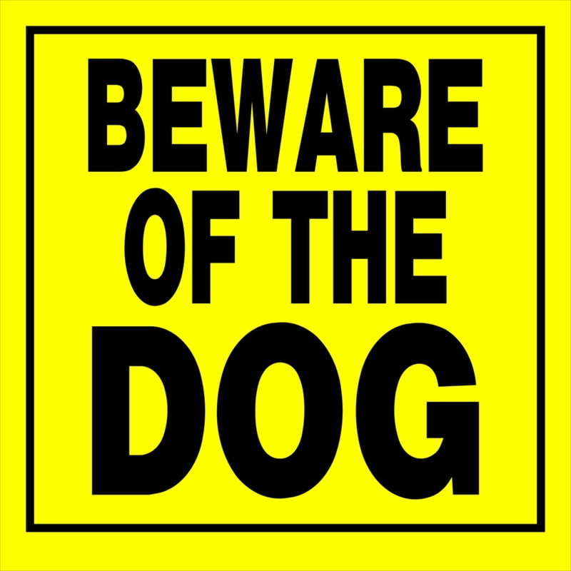 Hillman English Yellow Beware Sign 11 in. H X 11 in. W - Walmart.com