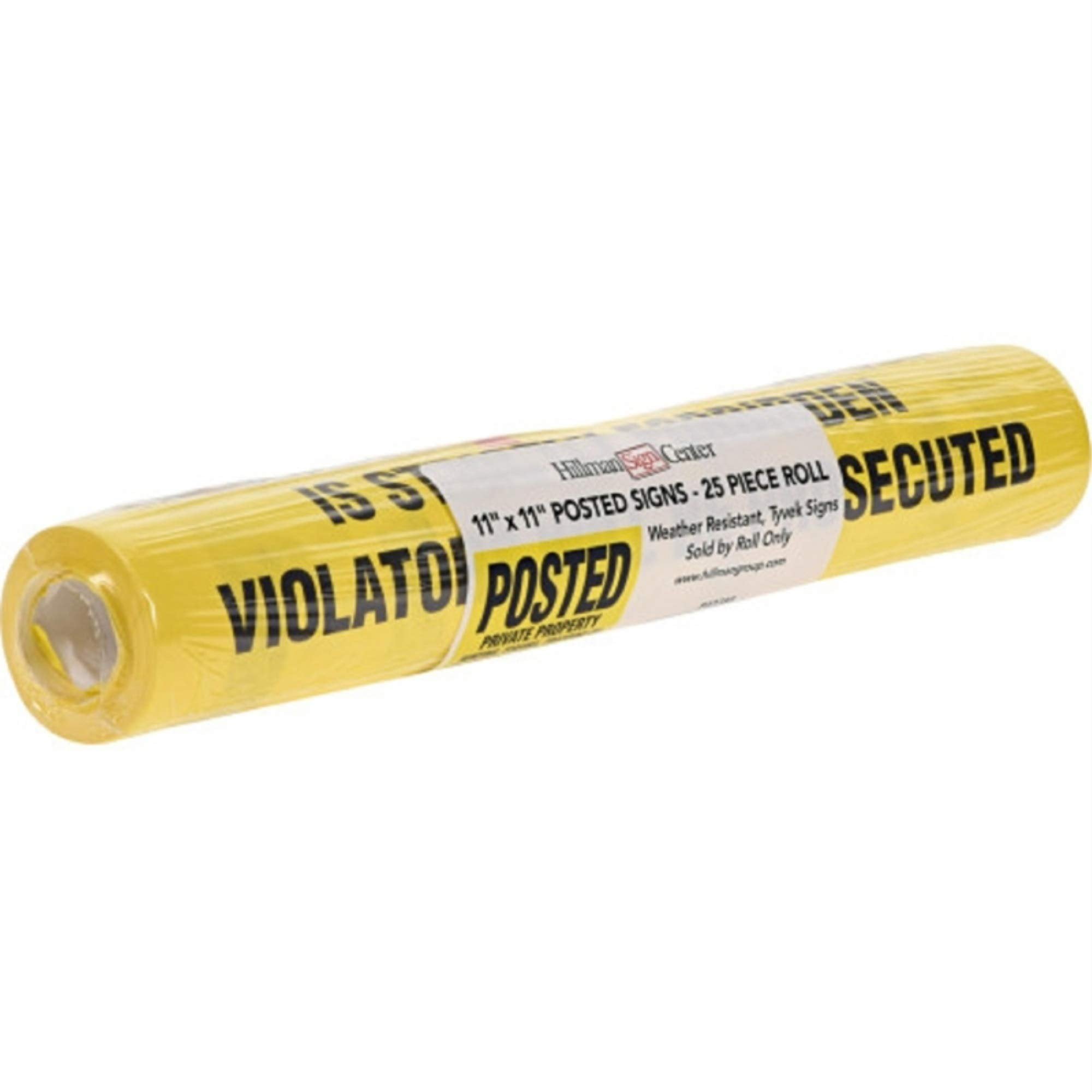 Hillman 843388 Posted Private Property Tyvek Roll, Plastic, Yellow, 11 ...