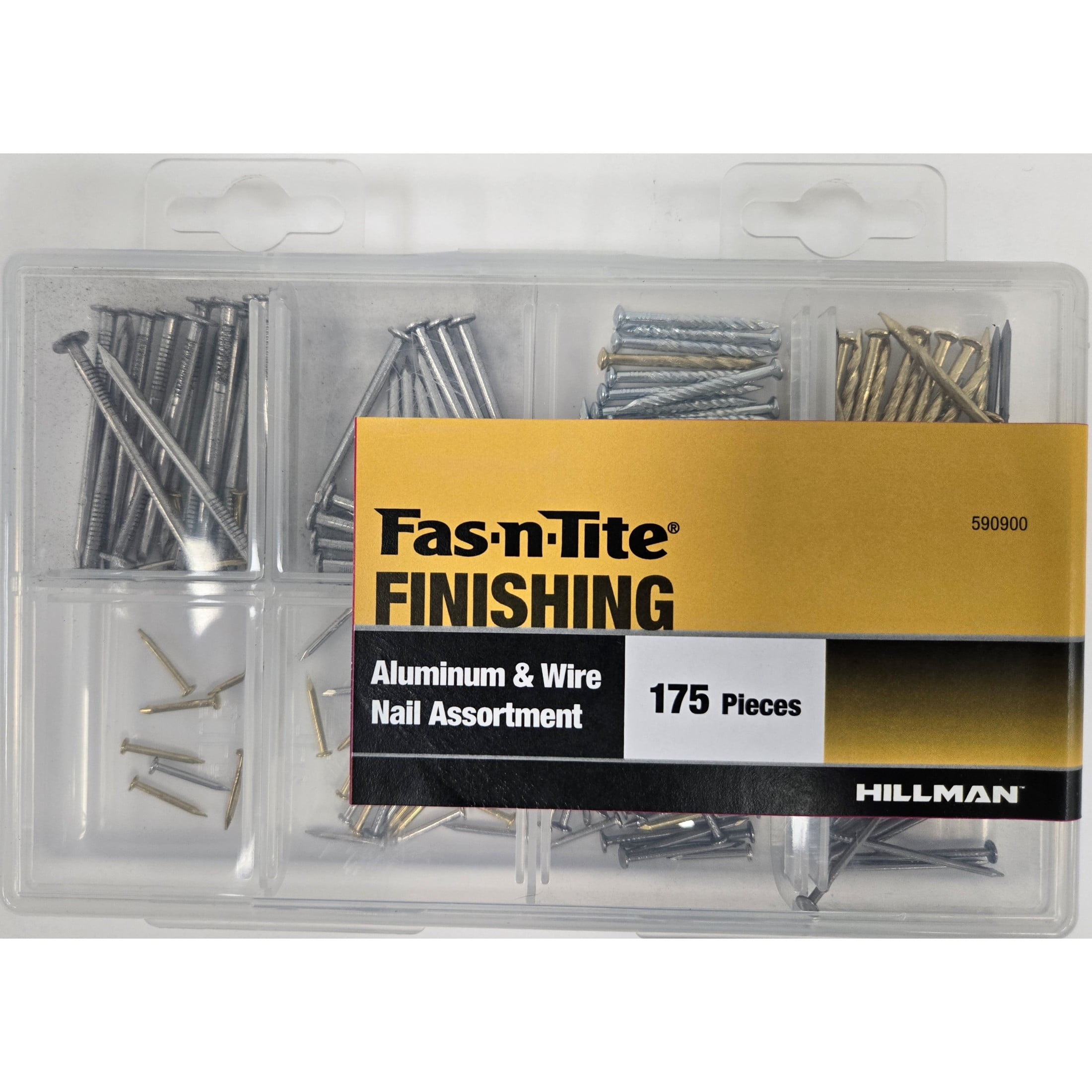 Hillman Fas-n-Tite Aluminum and Wire Nail Assortment, Bright Finishing ...