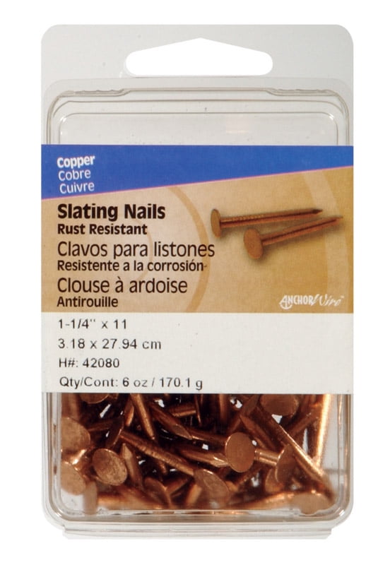Hillman 1-1/4 in. Slate Copper Nail Flat Head - Walmart.com