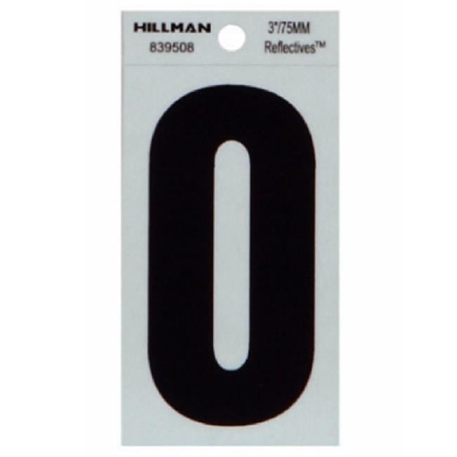Hillman Fasteners 101348 3 in. Reflective Thin Adhesive Vinyl Letter O ...
