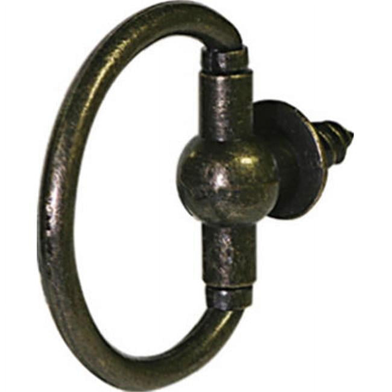 Hillman Fasteners 122214 2 Pack, Antique Brass Finish Round Decorative ...