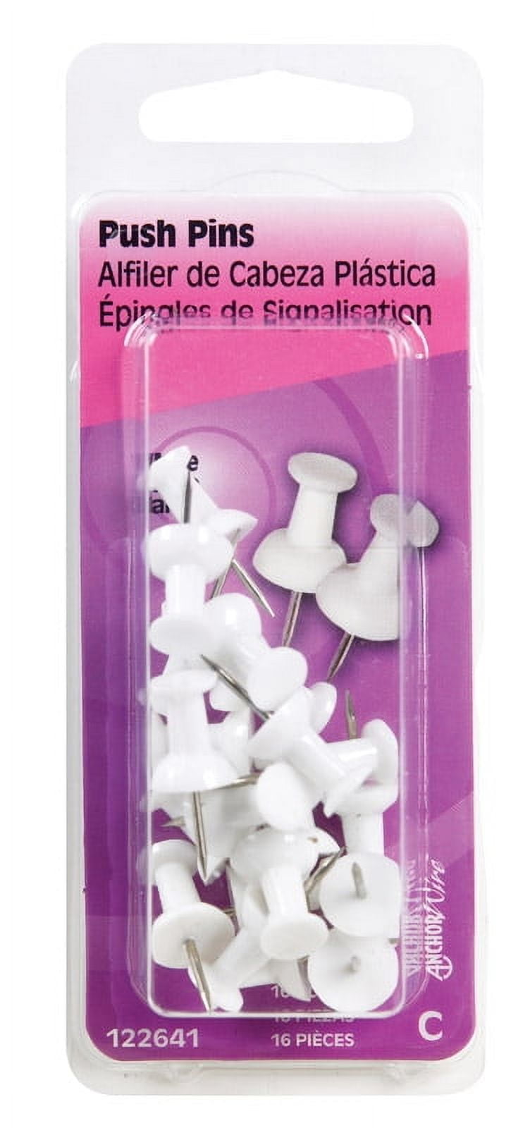 Hillman Fasteners 122641-N Plastic Push Pins White - Walmart.com