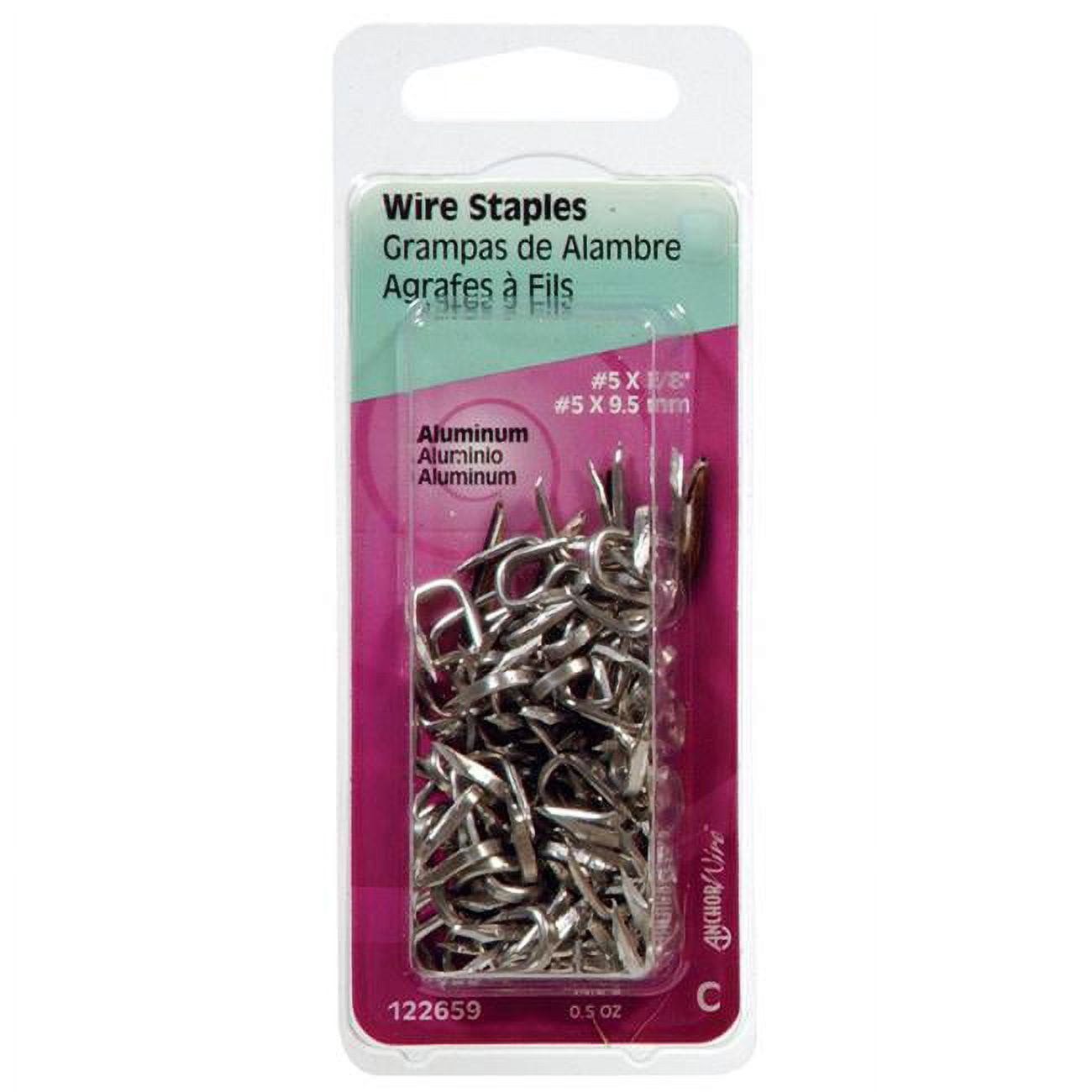 Hillman Fasteners 122659-N Staple Aluminum # 5 X 3/8' - Walmart.com