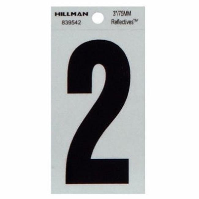 Hillman Fasteners 101331 3 in. Reflective Adhesive House Address Number ...