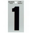 Hillman Fasteners 3 in. Reflective Adhesive Vinyl Black Letter Number 1 ...