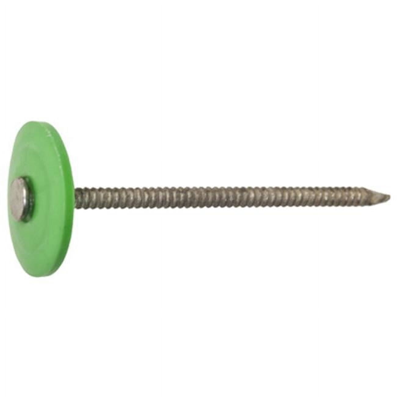 Hillman Fasteners 461443 1.5 in. Galvanized Plastic Cap Nail- 185 Pack ...