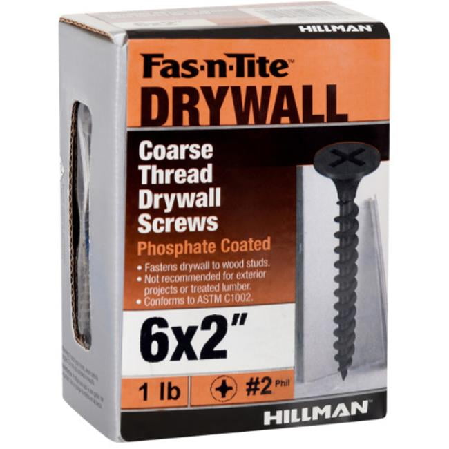 Hillman Fasteners 48367 No.6 x 2 in. Fas-N-Tite Coarse Thread Drywall ...