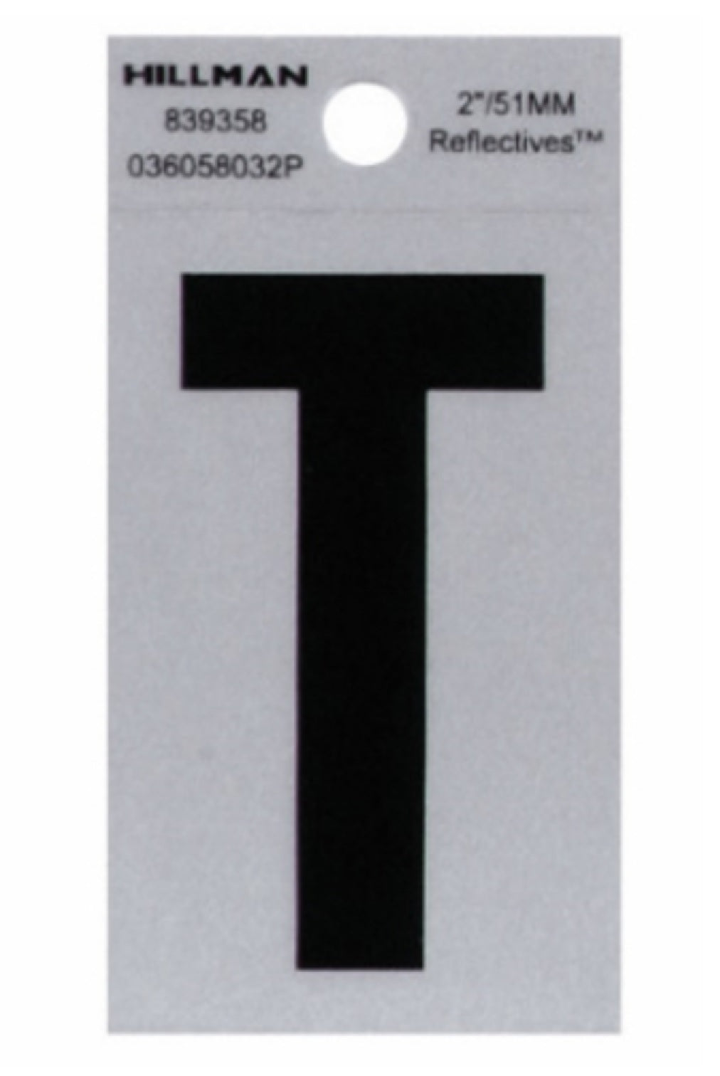 Hillman Fasteners 839358 Mylar Adhesive Reflective Vinyl Letter T, 2 ...