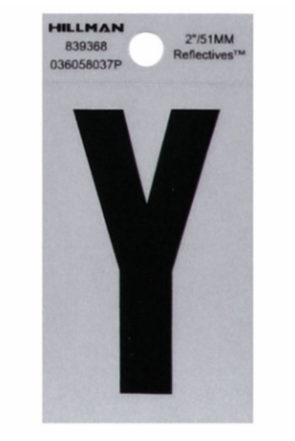 Hillman Fasteners 839368 Mylar Adhesive Reflective Vinyl Letter Y, 2 ...