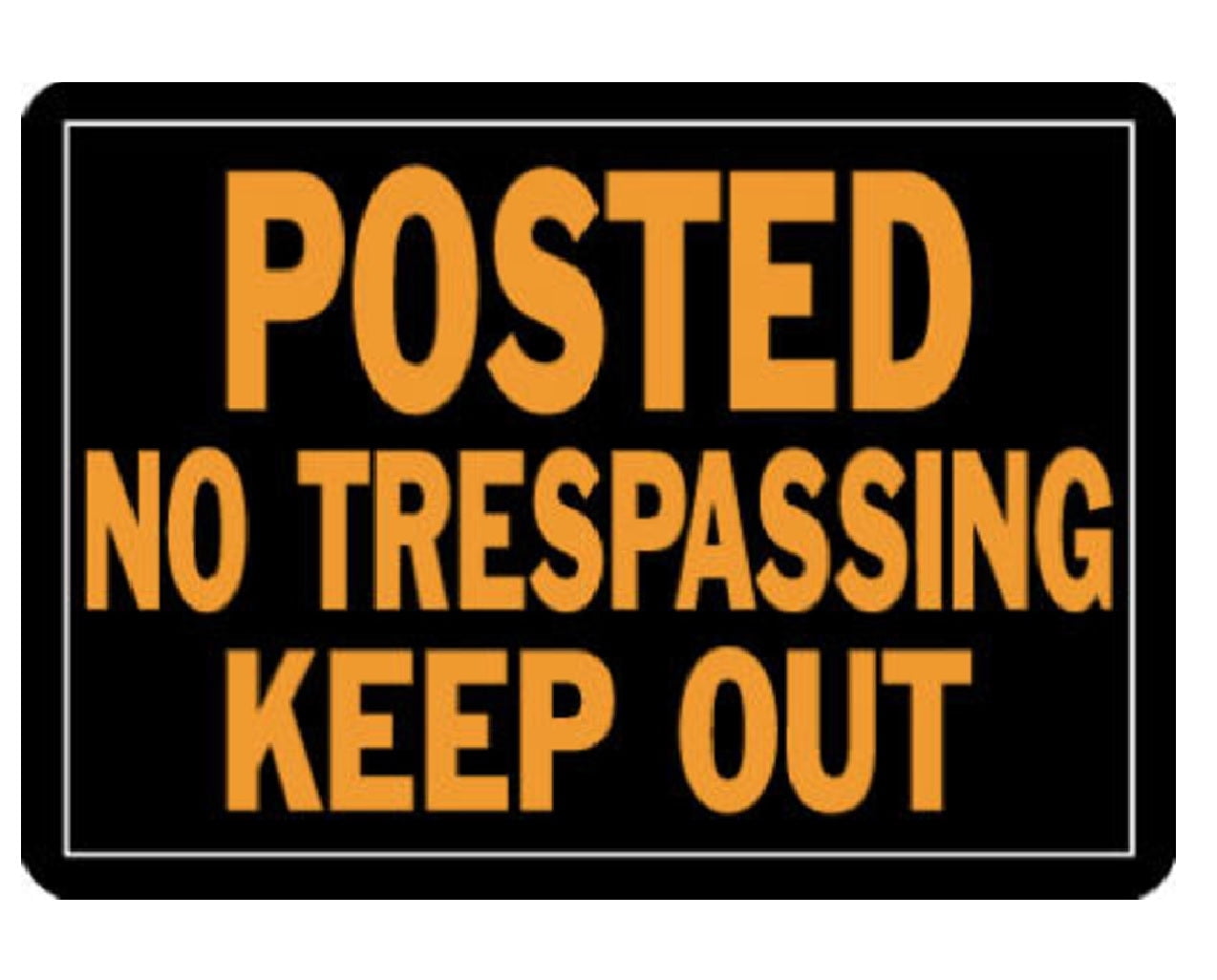 Hillman Fasteners 840141 Posted No Trespassing Sign, 10 Inch x 14 Inch ...