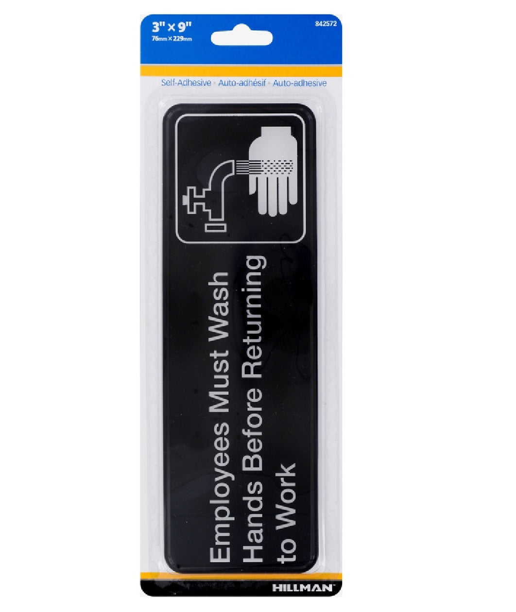Hillman Fasteners 842572 English Health Safety Plaque, 3 Inch x 9 Inch ...