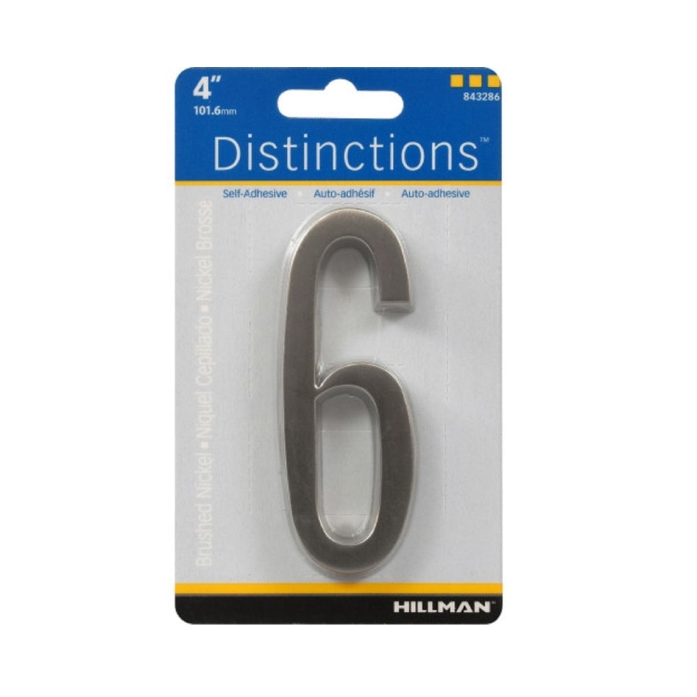 Hillman Fasteners 843286 Distinctions Adhesive Number 6, 4 Inch, Each ...