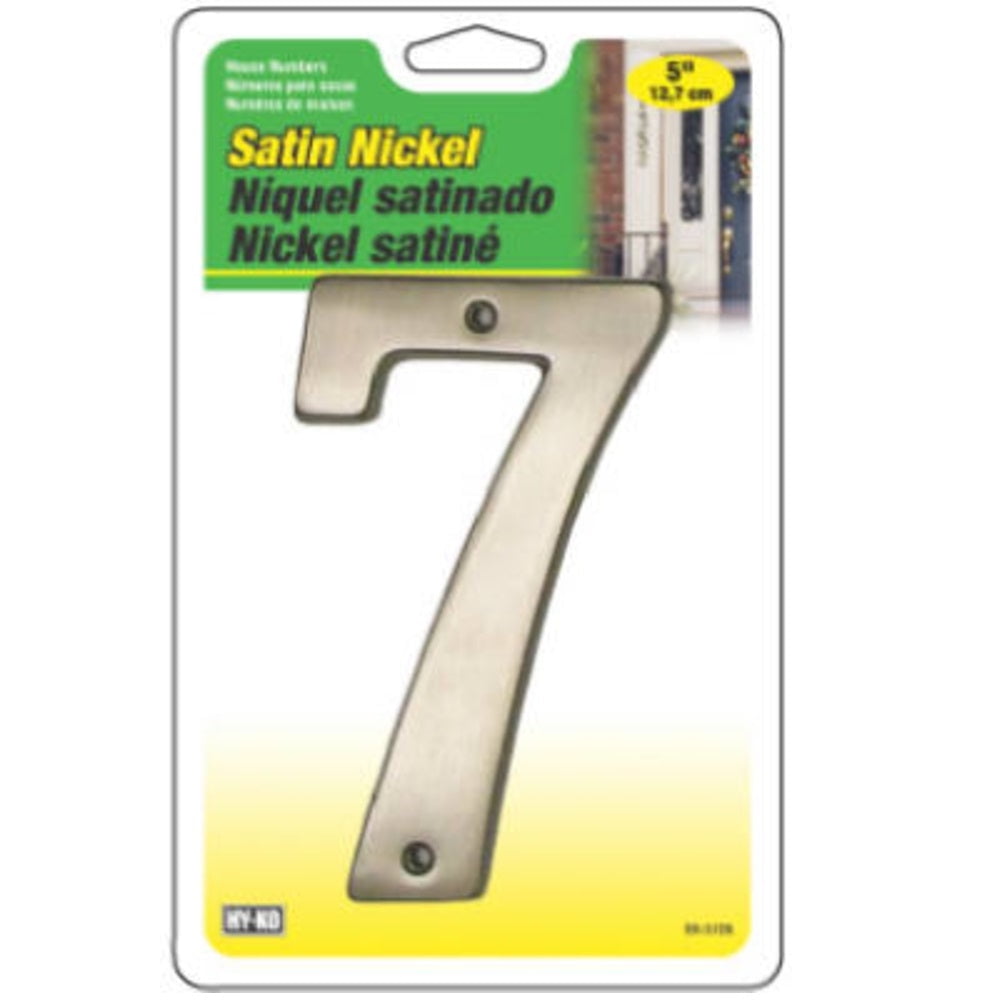 Hillman Fasteners 844707 Floating Mount House Number 7, Satin Nickel ...