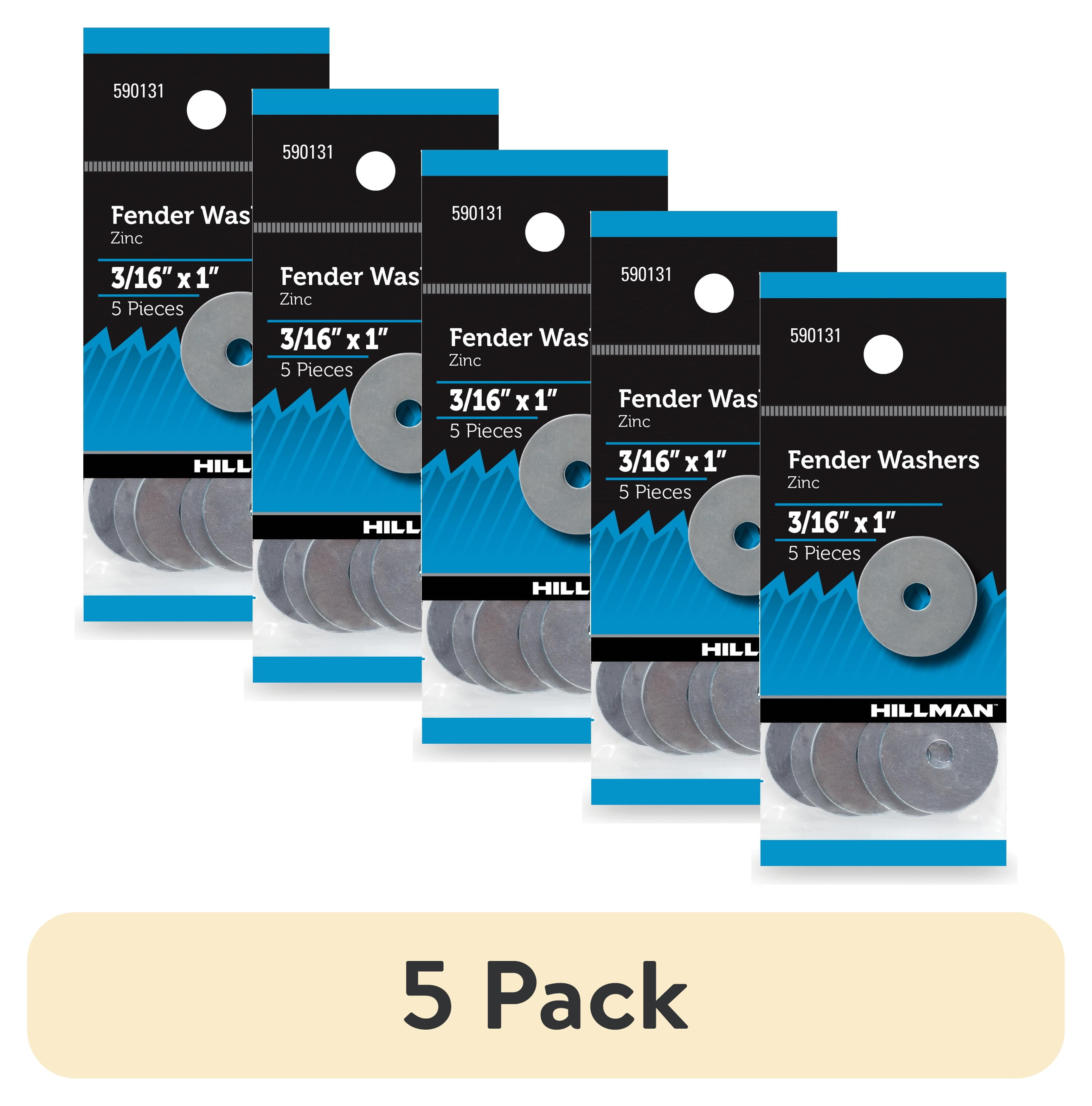 (5 pack) Hillman Fender Washers, 3/16" x 1", Zinc Plated, Steel, 5 Pack ...
