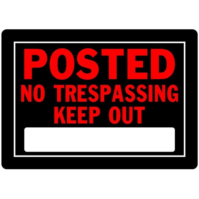 Hillman Group 10 x 14 in. Black & Red Aluminum Posted Keep Out Sign ...