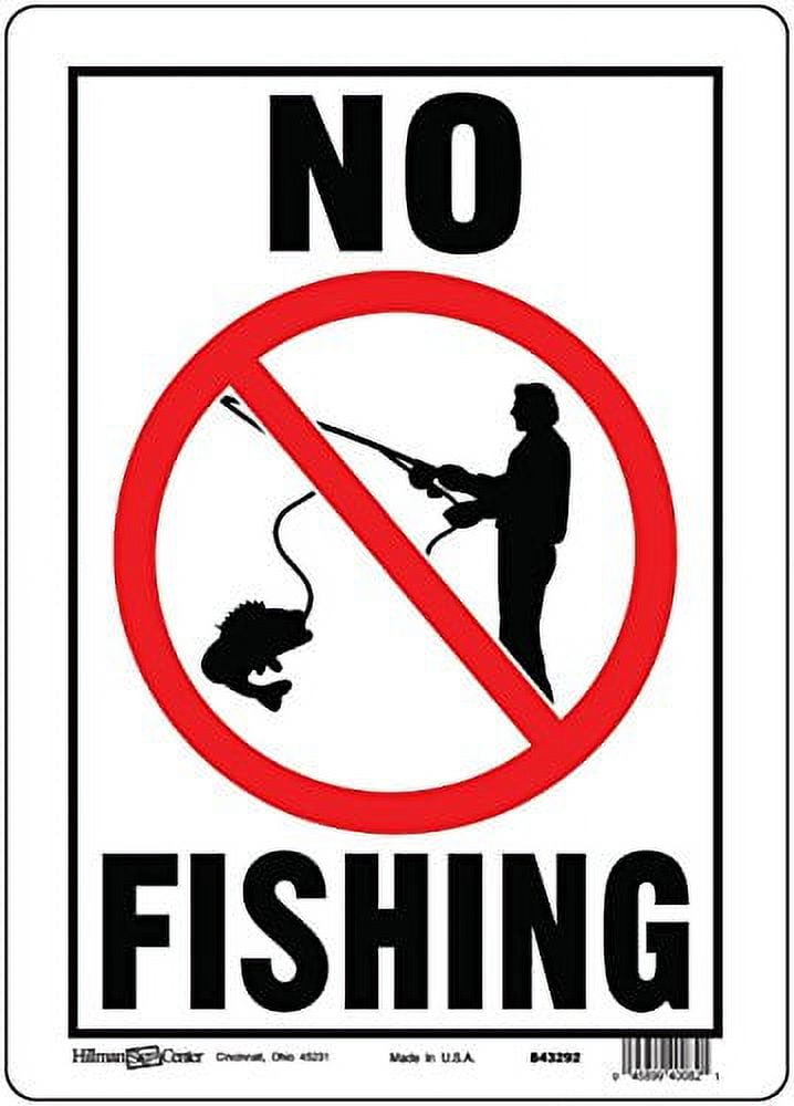 10x14 ALU No Fish Sign - Walmart.com