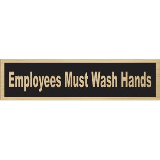 Hillman Group 2 x 8 in. Nickle Mylar Employees Must Wash Hands Sign ...