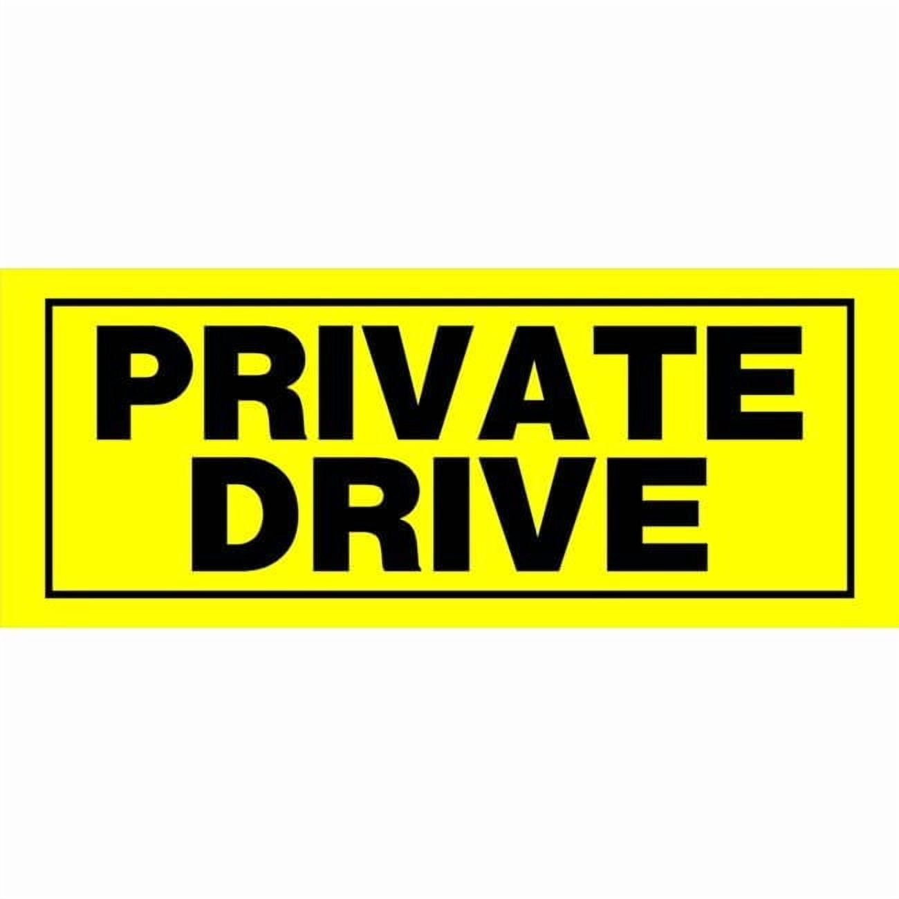 Hillman Group 6 x 15 in. Black & Yellow Plastic Private Drive Boarder ...