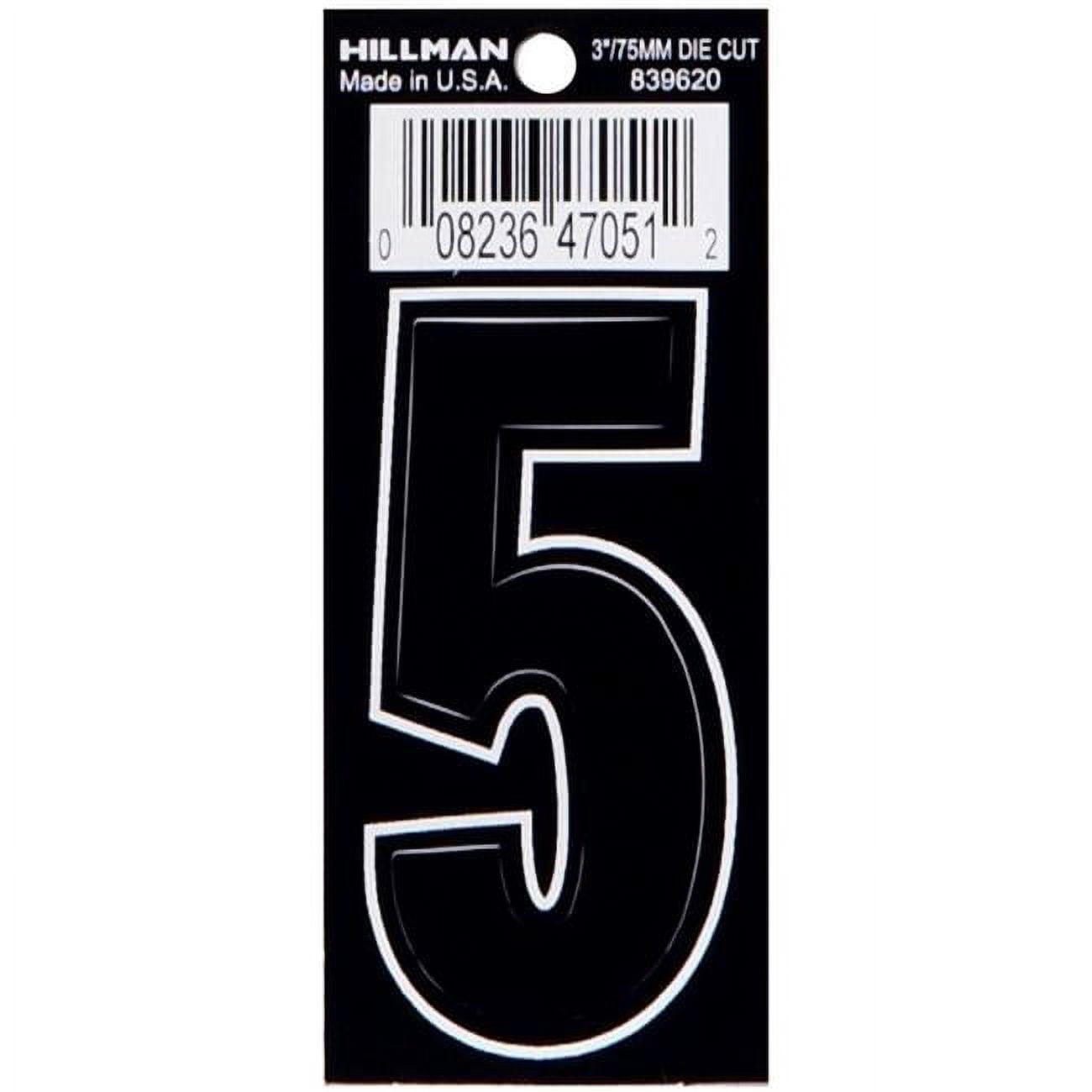 Hillman Group 839620 3 in. Black Glossy Vinyl Thin Die-Cut Adhesive ...