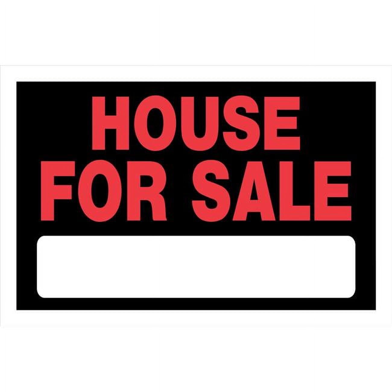 Hillman Group 839936 8 x 12 in. Red & Black Plastic House for Sale Sign ...
