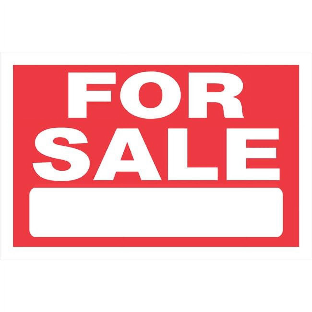 Hillman Group 840002 8 x 12 in. Red & White Plastic for Sale Sign ...