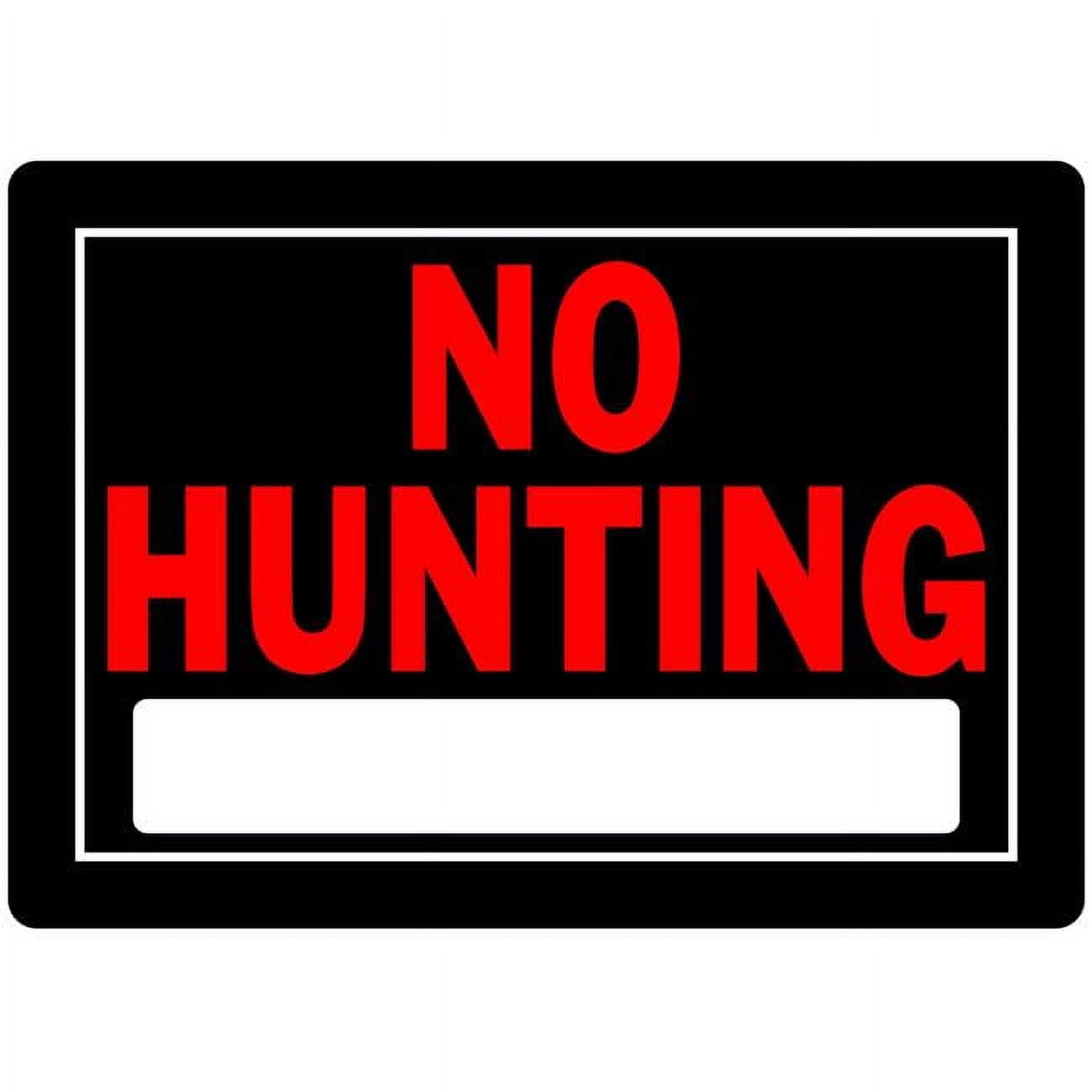 Hillman Group 840127 10 x 14 in. Red & Black Aluminum No Hunting ...