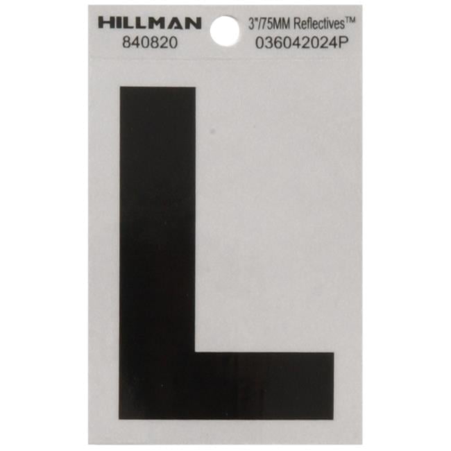 Hillman Group 840820 3 in. Black & Silver Reflective Mylar Thin Die-Cut ...