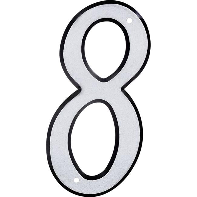 Hillman Group 841612 4 in. Nail-On Reflective Plastic House Number - 8 ...