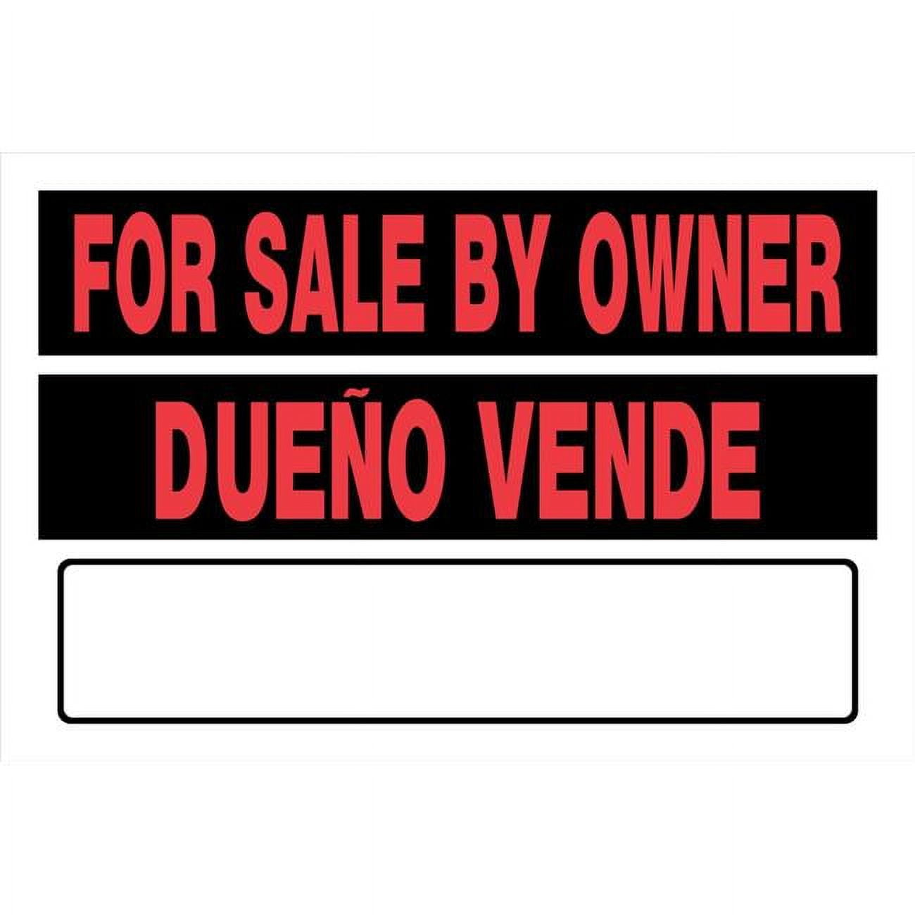 Hillman Group 841999 8 x 12 in. Red & Black Plastic Bi-Lingual for Sale ...