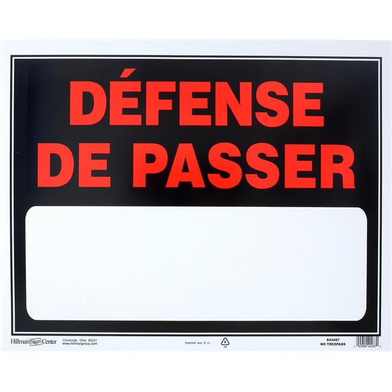 Hillman Group 843497 15 x 19 in. Red & Black Jumbo Defense De Passer ...