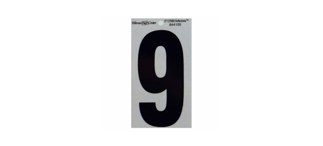 Hillman Group 844105 5 in. Black & Silver Reflective Mylar Square Cut ...