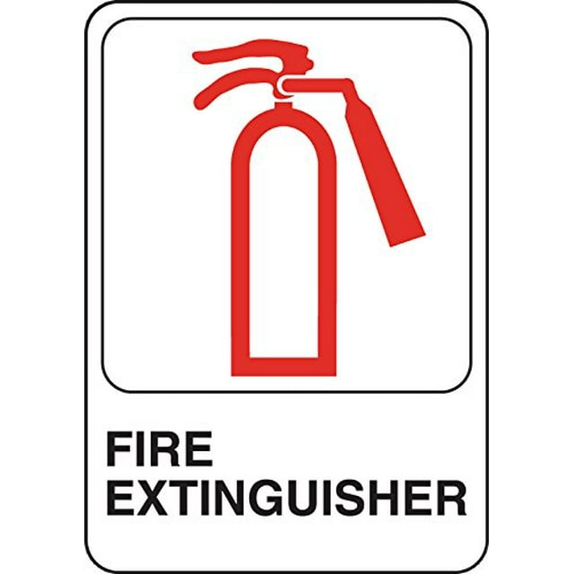 Hillman Group 847114 5 x 7 in. Red Plastic Fire Extinguisher Visual ...