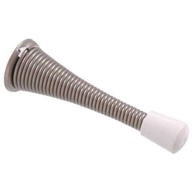 Hillman Group 851803 Carded - Spring Door Stop, Satin Nickel - 2 Piece ...