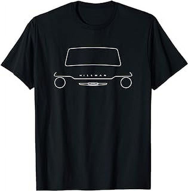 Hillman Imp classic car white outline graphic T-Shirt - Walmart.com