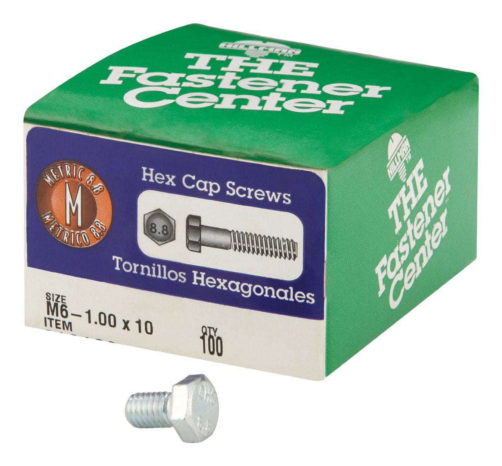 Hillman M6-1.00 mm Metric Heat Treated Zinc Steel Hex Head Cap Screw ...