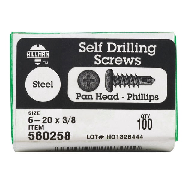 The Fastener Center 100pc 6-20x3/8 Pph Screw 560258 - Walmart Business ...