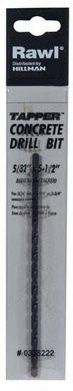 Hillman Tapper Concrete Drill Bit 5/32 " X 5-1/2 " - Walmart.com