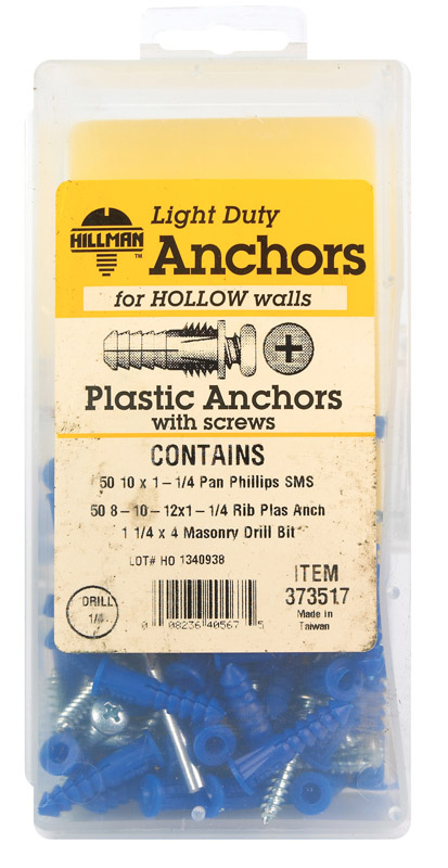 Hillman The Anchor Center #8 - #10 - #12 Thread Blue Ribbed Plastic ...