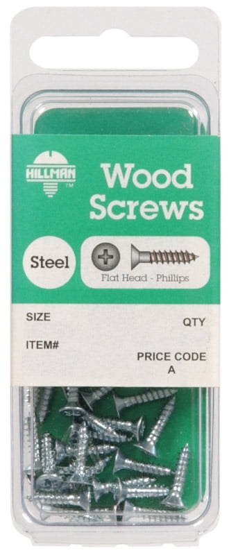 Hillman Wood Screws No. 6 X 3/4 " Phillips Flat Head - Walmart.com
