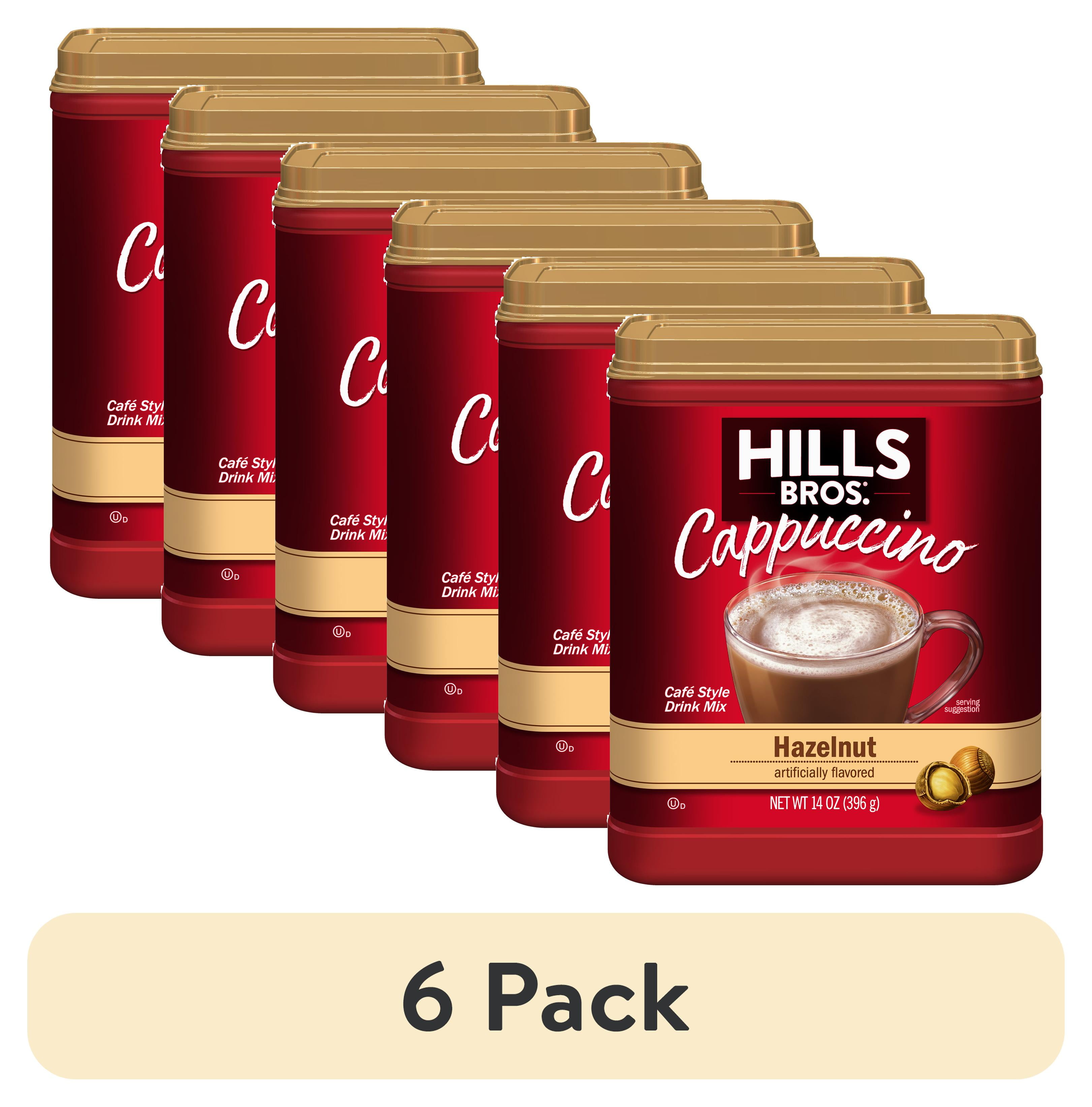 (6 pack) Hills Bros. Instant Cappuccino Mix, Hazelnut, 14 oz (Pack of 1 ...