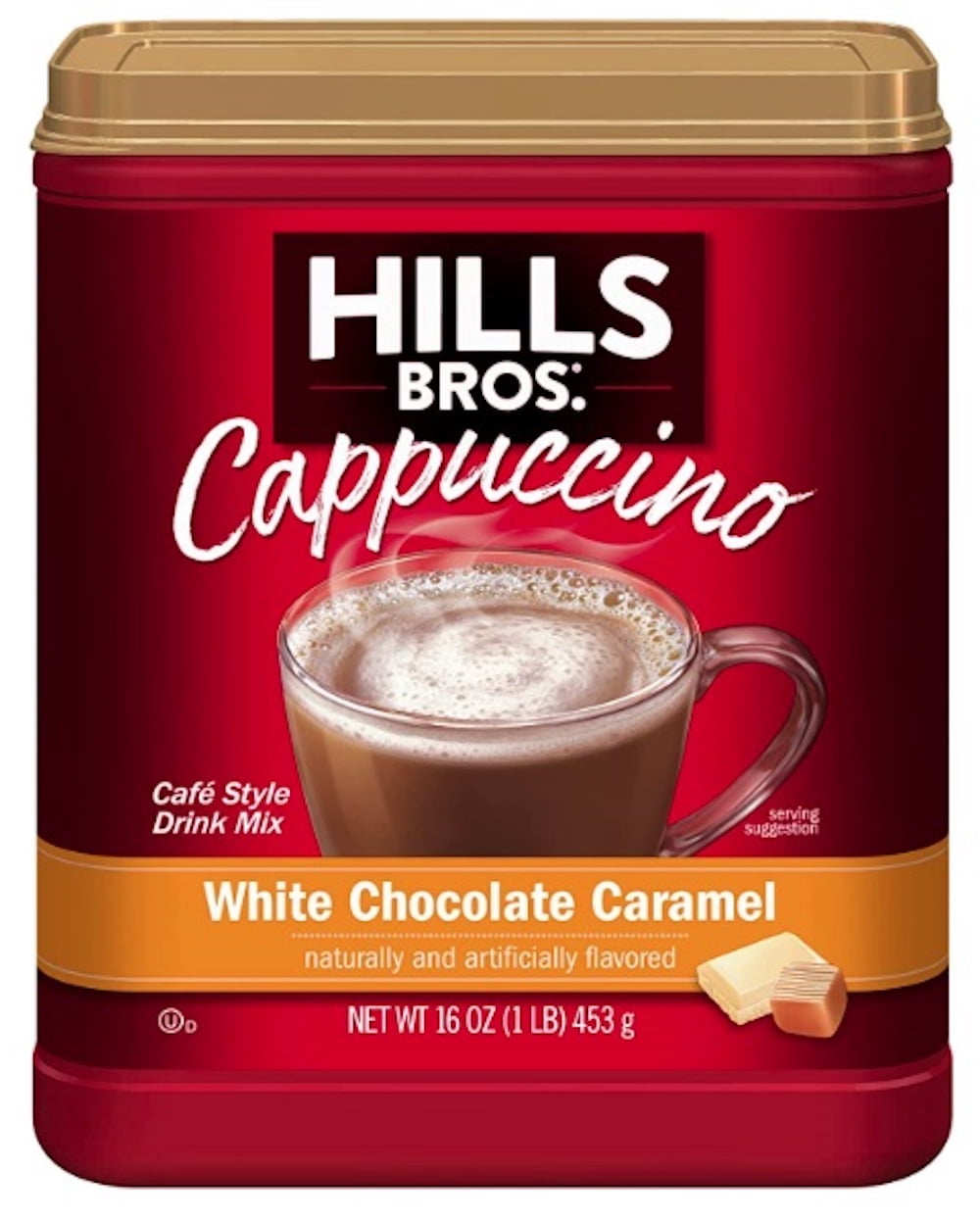 Hills Bros, Instant Cappuccino Mix, White Chocolate Caramel 16 oz 3pk ...