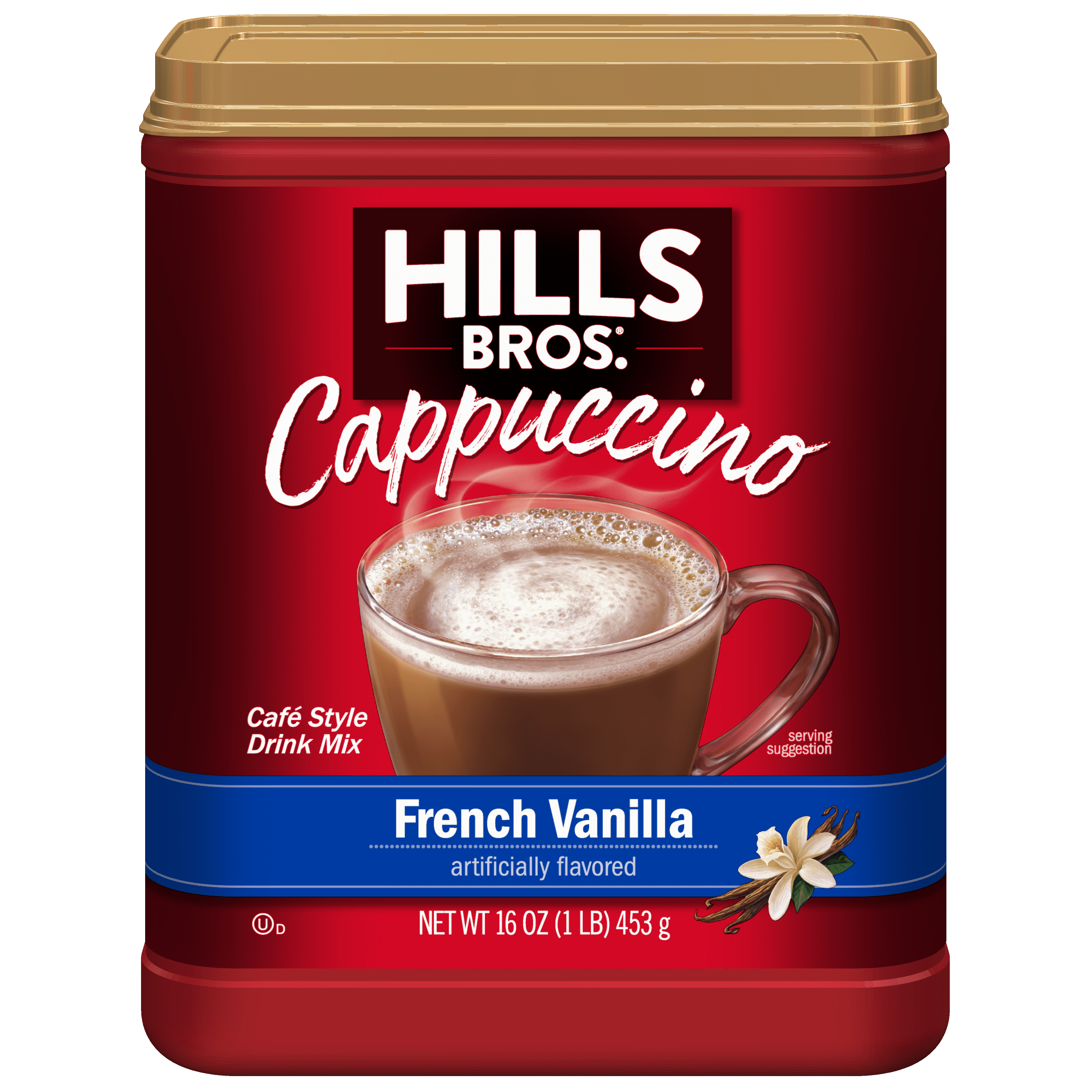 Hills Bros French Vanilla Cappuccino Instant Coffee Mix 12 Ounce ...